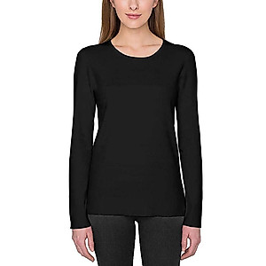 Kirkland Signature Ladies’ Crewneck Sweater (Black, X-Large)