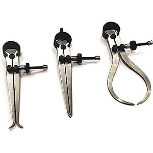 3 Pieces Spring Caliper Set - Inside, Outside & Divider 6" inch 150 mm Measuring Tool