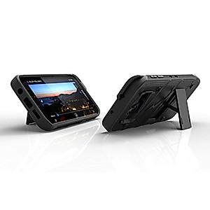 ZIZO Bolt Series Samsung Galaxy S7 Edge Case Military Grade Drop Tested with Tempered Glass Screen Protector Holster Black