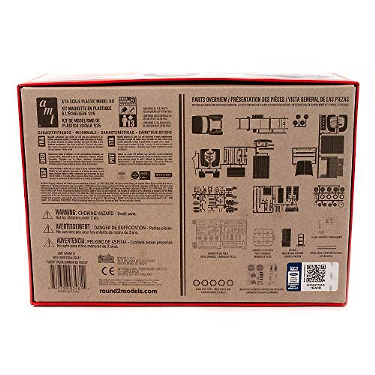 Round 2 AMT 1953 Ford Pickup (Coca-Cola) 1:25 Scale Model Kit (AMT1144M)