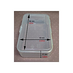 Maymom Small Plastic Box with Hinged Lid for Small Parts, Crafts, Beads, Jewelry and Watch Parts (6 Boxes, Clear)