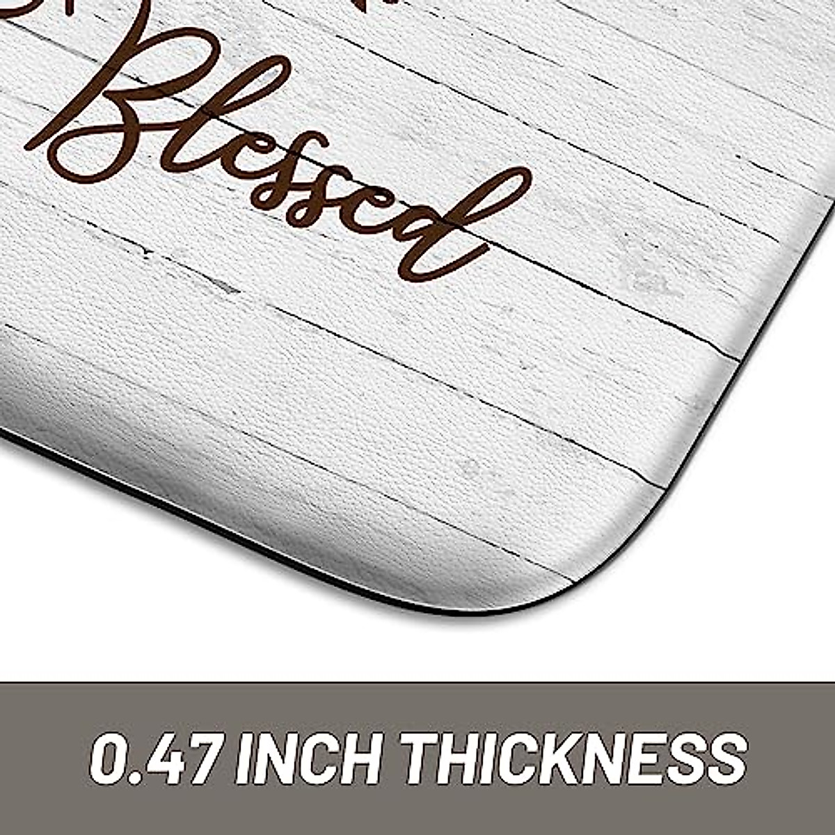 FYATHM Kitchen Mats Anti Fatigue Kitchen Floor Mat Cushioned Kitchen Rug Farmhouse Memory Foam Kitchen Mat Waterproof Grateful Home Kitchen Matt for Standing 17.3 x 29 x 0.47 inch