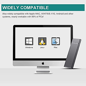 fkjiiarx, External Hard Drive 2TB, Portable Hard Drive External for PC, Laptop and Mac(2TB,Blue)