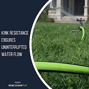 Kink Control Plus Water Hose 25ft - High Burst Strength and Superior Flexibility Garden Hoses, Outdoor Hose with Kink Resistance, Triple Frame Technology, Made in USA.