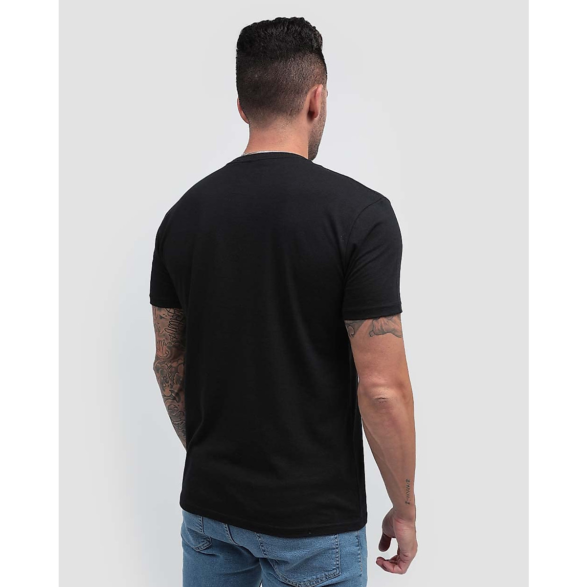 INTO THE AM Fallen King Graphic Tee for Men - Short Sleeve Design T-Shirts (Black, Large)