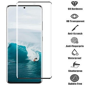 [2+2 Pack] Galaxy S21 Ultra Screen Protector 5G (6.8"), 9H Hardness Tempered Glass, Ultrasonic Fingerprint Unlock, 3D Curved, HD Clarity, Anti-Scratch for Samsung S21 Ultra 5G Glass Screen Protector