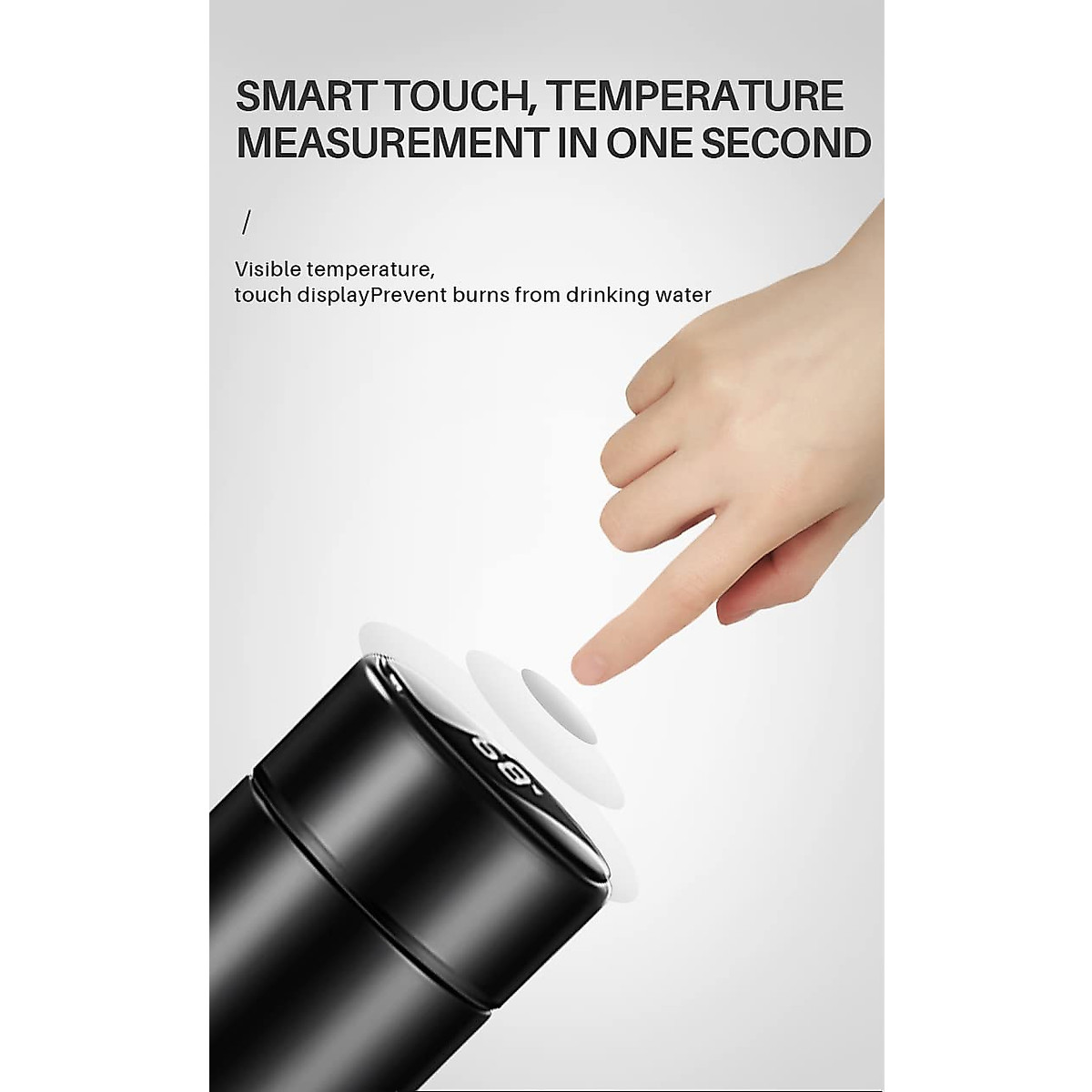 Smart Water Bottles with Digital Temperature Display Coffee Tea Infuser Bottle LED Thermal Cup Double Walled Vacuum Insulated Stainless Steel Flask Leak Proof Travel Mug Keep Warm…