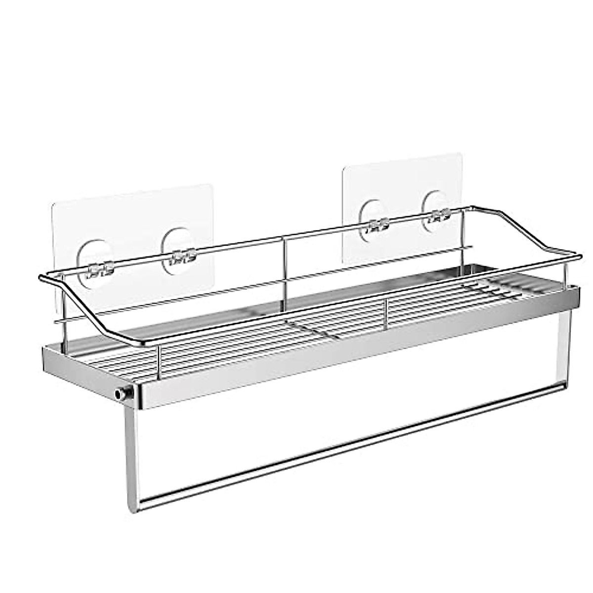 DonLeeving 14 PACK Shower Caddy Adhesive Replacement Stickers Strong Sticker Adhesive Strip Pad Shower for Bathroom Storage Corner Transparent Shelves Wall