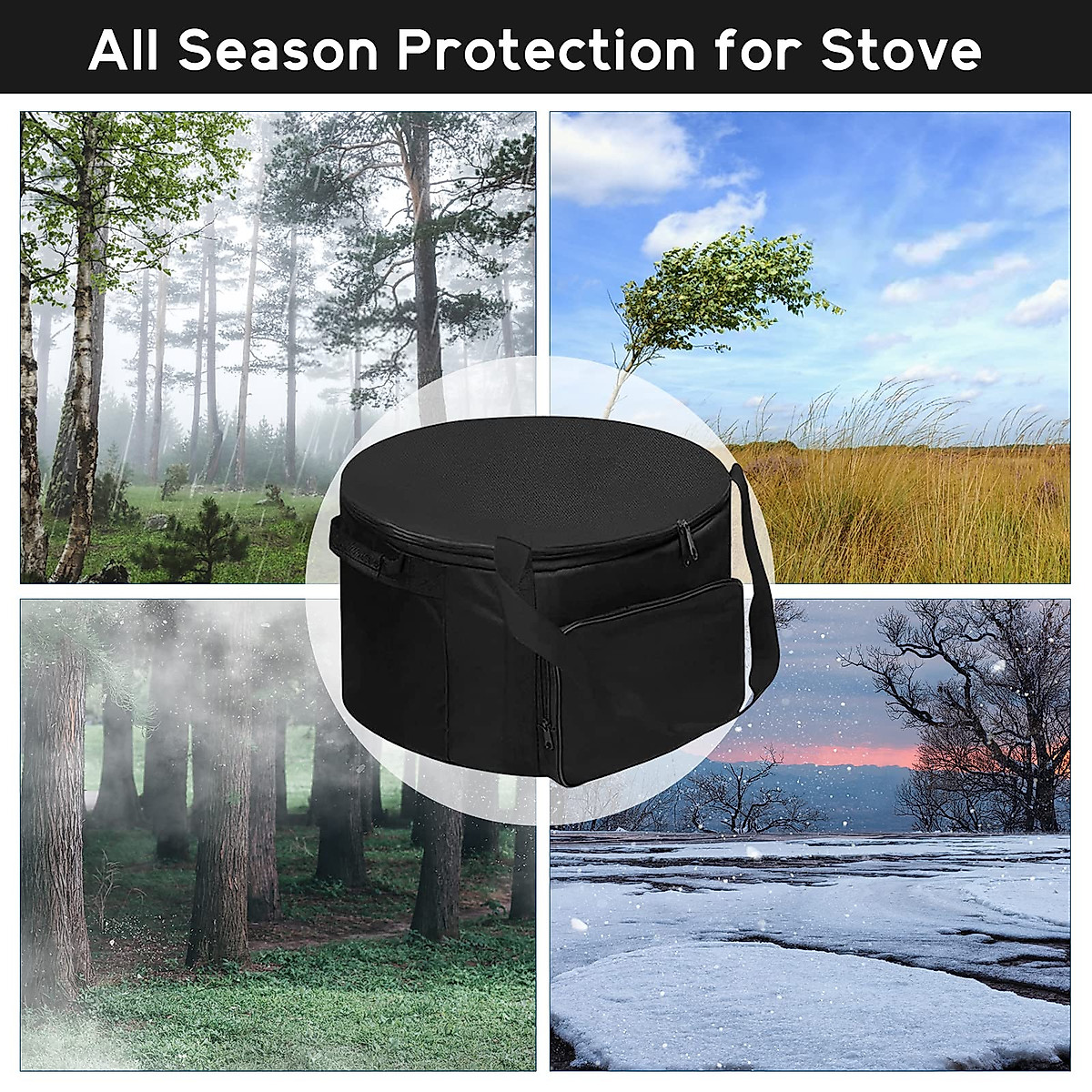 Carrying Bag for Yukon Stove, 27-Inch Outdoor Fire Pit Bag Compatible with Yukon Stove, Weather-Resistant Portable Camping Fire Pit Carry Bag for Yukon Only, Camping Yukon Stove Accessory