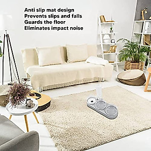 Zerodis Triple Cat Bowls, 3 in 1 Pet Feeder Bowls Pet Water and Food Bowl Set with Automatic Water Dispenser Bottle Detachable Bowl for Small Dogs Cats Kitten Puppy Bunny (Gray)