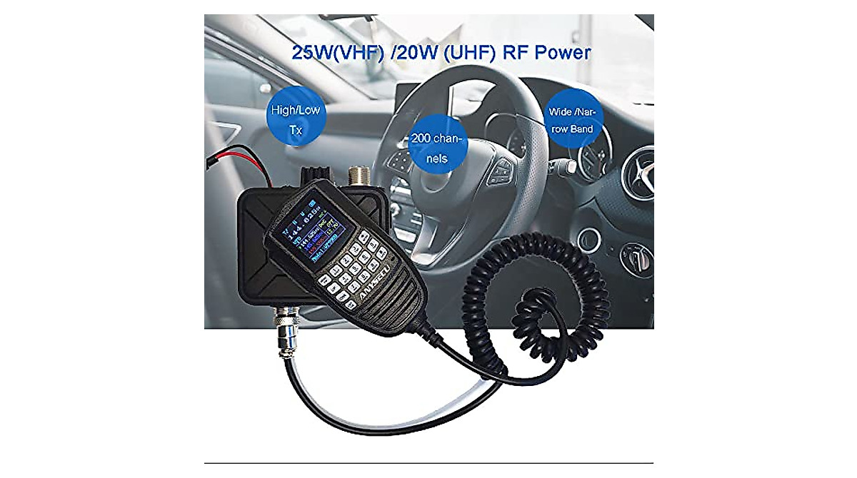 Anysecu WP-9900 Mini Mobile Radio 25W Dual Band Car Radio