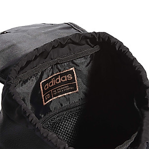 adidas Premium Mini Backpack, Black PU Leather/Rose Gold, One Size