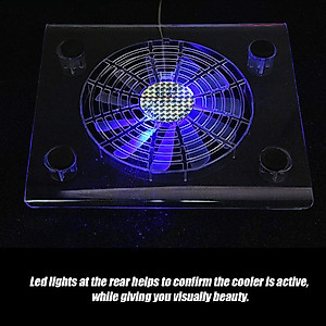 Notebook Cooler,Ultra Quiet USB Notebook Cooler,Cooling Pad Fans,with LED RGB Lights,for PS4/PS3/Laptop,Plug and Play