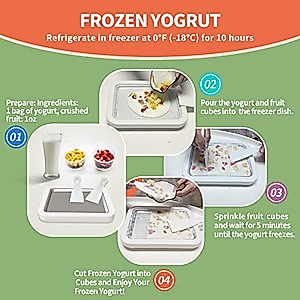 Rolled Ice Cream Maker, KITCHSTAR Ice Cream Maker Machine - Ice Cream Maker for Kids - Frozen Fruit Ice Cream Maker- Soft Serve Ice Cream Machine for Home - Yogurt Maker- Great Gifts for Kids Mother Friends Festival