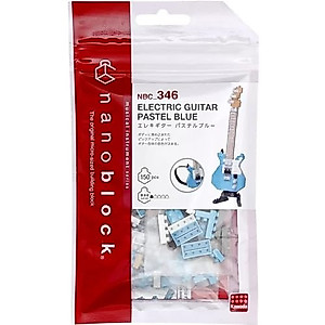 nanoblock - Instruments - Electric Guitar Pastel Blue, Collection Series Building Kit