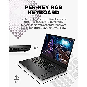 HP 2022 OMEN O17 17.3" 165Hz Gaming Laptop, Intel Core i7-12700H, 16GB RAM, 1TB PCIe SSD, Backlit Keyboard, NVIDIA GeForce RTX 3070Ti 8GB, HD Webcam, Win 11 Pro, Black, w/ 32GB USB Business Card