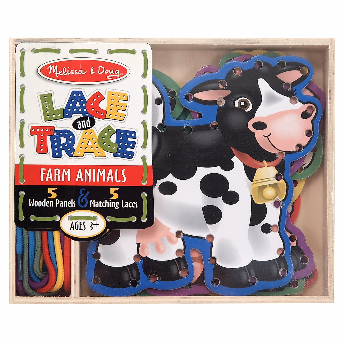 Melissa & Doug Farm Animals Lace and Trace Panels, 1 EA