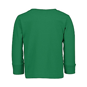 Lucky One - Horseshoe Shamrock Long Sleeve Toddler Cotton Jersey Shirt (Kelly - Long Sleeve, 2T)