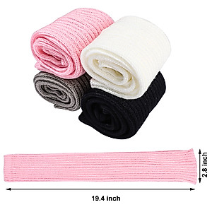 peony man 4 Pairs Women Stirrup Leg Warmers Winter Knitted Leg Warmers Ribbed Stretchy Ankle Leg Warmers for Woman Girls Dance Yoga Ballet Sports Workout