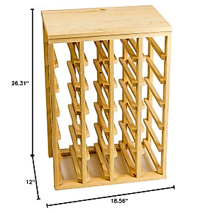 Creekside 24 Bottle Table Wine Rack (Pine) by Creekside - Exclusive 12 inch deep design conceals entire wine bottles. Hand-sanded to perfection!, Pine