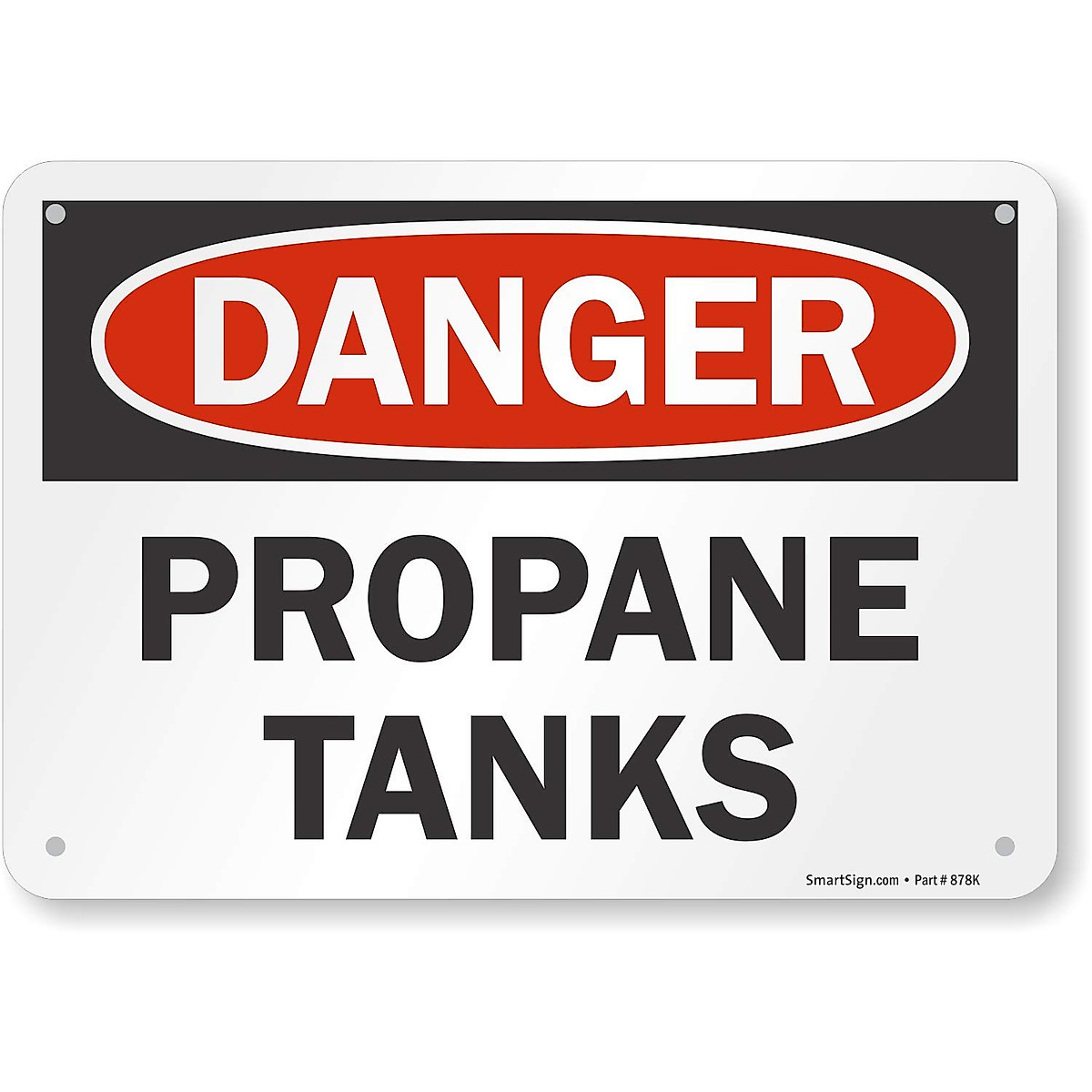 SmartSign - S-7196-AL-10 "Danger - Propane Tanks" Sign | 7" x 10" Aluminum