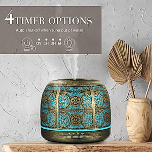 ARVIDSSON 500ml Essential Oil Diffusers for Large Room, Metal Diffusers for Essential Oils, Ultrasonic Aromatherapy Diffuser for Home Office, Gift for Women and Men