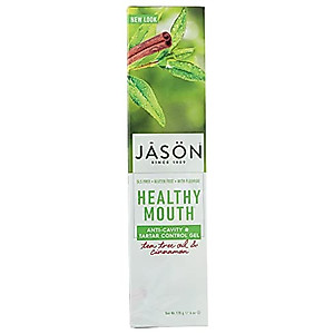 Jason Healthy Mouth Anti-Cavity & Tartar Control Gel, Tea Tree Oil & Cinnamon, 6 Oz