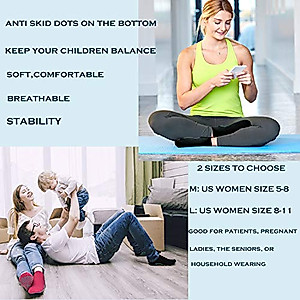 ELUTONG Pilates Yoga Non Slip Grips Socks 4 Pairs Sticky Ballet Workout Hospital Socks for Ladies
