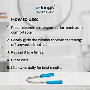 Dr. Tung's Stainless Steel Tongue Cleaner 1 ea (Pack of 4)