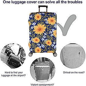 7-mi Luggage Cover， Suitcase Covers 19-30 Inch Expandable Anti-Scratch Luggage Protector Flower for Carry on Luggage XL 29-30IN