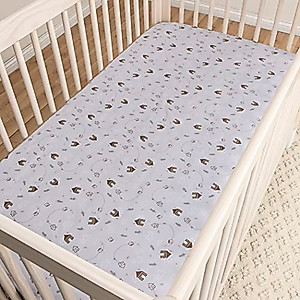 Sammy & Lou Mountain Cabin 2-Pack Microfiber Fitted Crib Sheet Set, Fits Standard Crib Mattress 28 in x 52 in; Fully Elasticized,