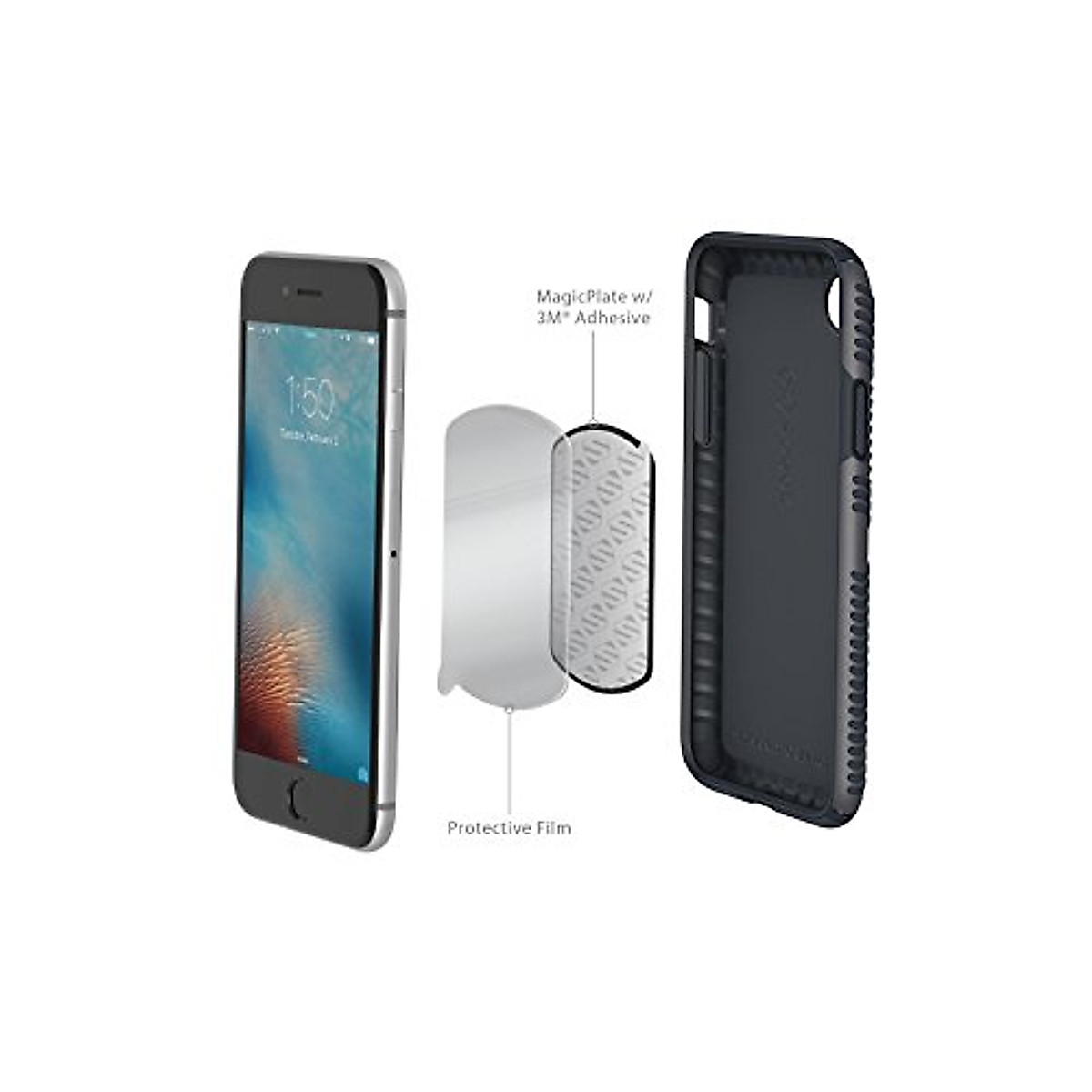 Scosche MAGRKI MagicMount Phone Replacement Plate Kit - for Magnetic Car Phone Mount Holder with Extra Strength Hold, Universal with All Devices, Black