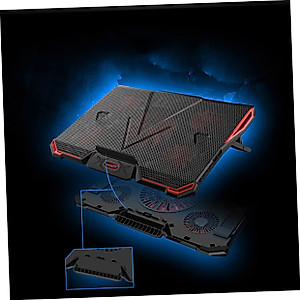 Mikikit Hard Drive Rack 5 Laptop Cooler Base Wood Cooling Pad Laptop Cooling Pad Cooling Pad for Laptop Adjust Five Fans Wheelchair Arm Rest