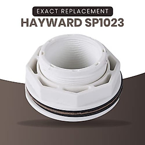 1 1/2" Above Ground Pool Inlet Return Fitting with Locknut Gasket - Famale Inlet Pipe (FIP) Thread - Exact Replacement Hayward SP1023