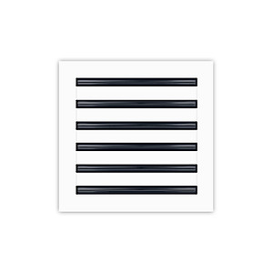 BUILDMART - 12x12 Modern AC Vent Cover - Decorative White Air Vent - Standard Linear Slot Diffuser - Register Grille for Ceiling, Walls & Floors - Texas Buildmart