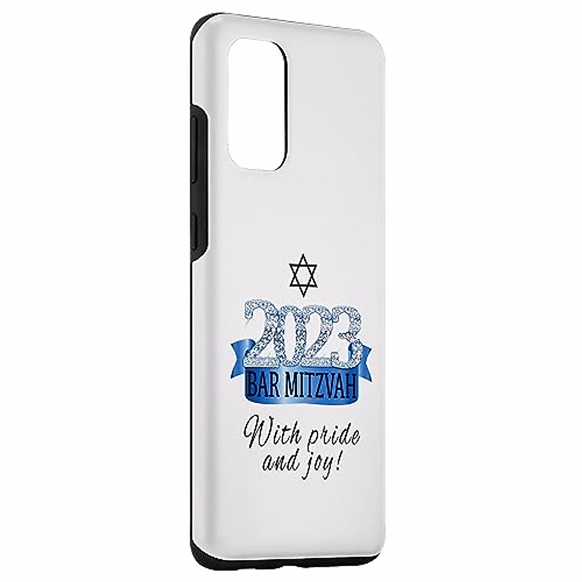 Galaxy S20+ 2023 Bar Mitzvah I Pride & Joy I White Blue Banner Decor Case