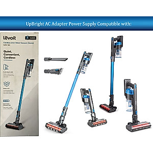 UpBright 26V AC/DC Adapter Compatible with Levoit LVAC-120 LVAC120 22.2V 2200mAh 48.84Wh Lithium Li-ion Battery 150W Cordless Stick Vacuum Cleaner Model ZD012A260040US 26VDC 0.4A Power Supply Charger