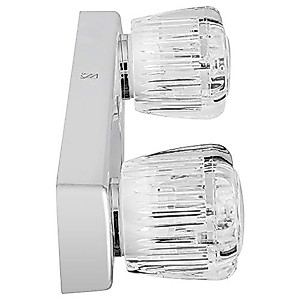 Dura Faucet Economical Shower Faucet with Classic Clear Acrylic Knobs (Chrome Polished)