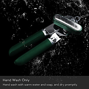 KITCHENDAO Manual Can Opener, Super Sharp Sandvik 12C27 Blade, Handheld Can Opener with Magnet, Smooth Edge Cut, Soft Grip, Oversized Knob for Seniors & Arthritis, Easy to Use, Green