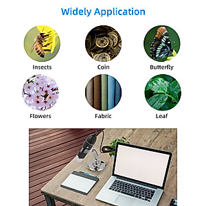 USB Digital Microscope, Handheld 50X-1600X Magnification Endoscope,8 LED Mini Video Camera for Windows 7/8/10 and Mac Linux Android