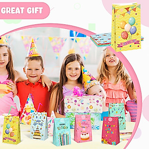VGOODALL 24PCS Happy Birthday Party Favor Bags, Birthday Theme Goodie Bags Gift Bags Treat Bags for Kids Birthday Party