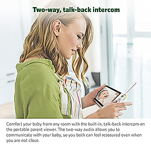 LeapFrog LF930HD 1080p Smart WiFi Remote Access Baby Monitor, 360° Pan & Tilt, 7” 720p HD Display, Color Night Light, Color Night Vision, Two-Way Intercom, Smart Sensors