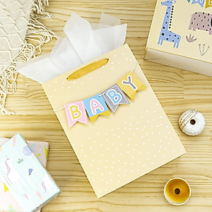 MAYPLUSS 13" Large Valentine's Day Gift Bag with Greeting Card and Tissue Paper - Red Gnome