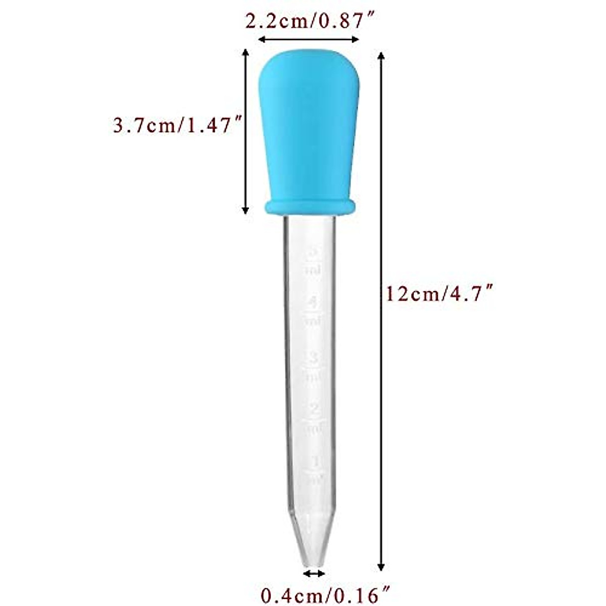 vaoruteng 8 Pack Liquid Droppers Silicone 5ml Clear Liquid Medicine Eye Dropper with Bulb Tip for Kids Candy Mold