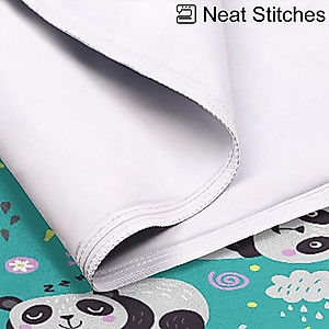 Floral Panda Satin Pillow Cases Silk Satin Pillowcase for Hair and Skin Standard Set of 2 Super Soft Silk Pillowcase with Envelope Closure (20x26 in)