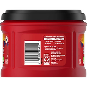 Folgers 1/2 Caff Medium Roast Ground Coffee, 21.6 Ounces (Pack of 3)