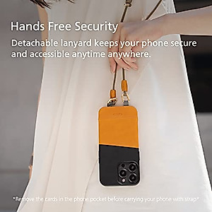 alto Crossbody Leather Case Designed for iPhone 14 Pro Max, Anello Drop Protective Italian Leather Card Wallet Case with Detachable Lanyard Strap (6.7 inch, iPhone 14 Pro Max, Brown and Black)