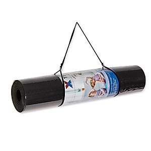 Attraction Design Yoga Mat Non Slip Exercise Mat Extra Thick Workout Mat for Yoga, Eco Friendly Exercise Yoga Mat High Density Fitness Pilates Mat with Carrying Strap, 72x 24x 6mm (Black)