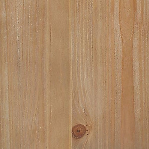 Amazon Brand – Stone & Beam Modern Rustic Wood and Metal Side End Table, 16.25" W, Natural