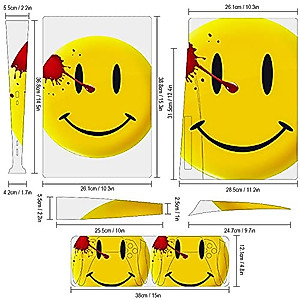PlayStation 5 optical drive version sticker protective cover, Smiley Symbol with Blood ps5 controller protective shell (compatible with ps5 optical drive)
